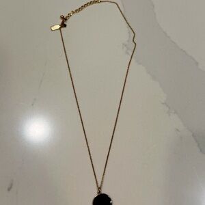 kate spade | Jewelry | Kate Spade Gold And Black Pendant Necklace ...